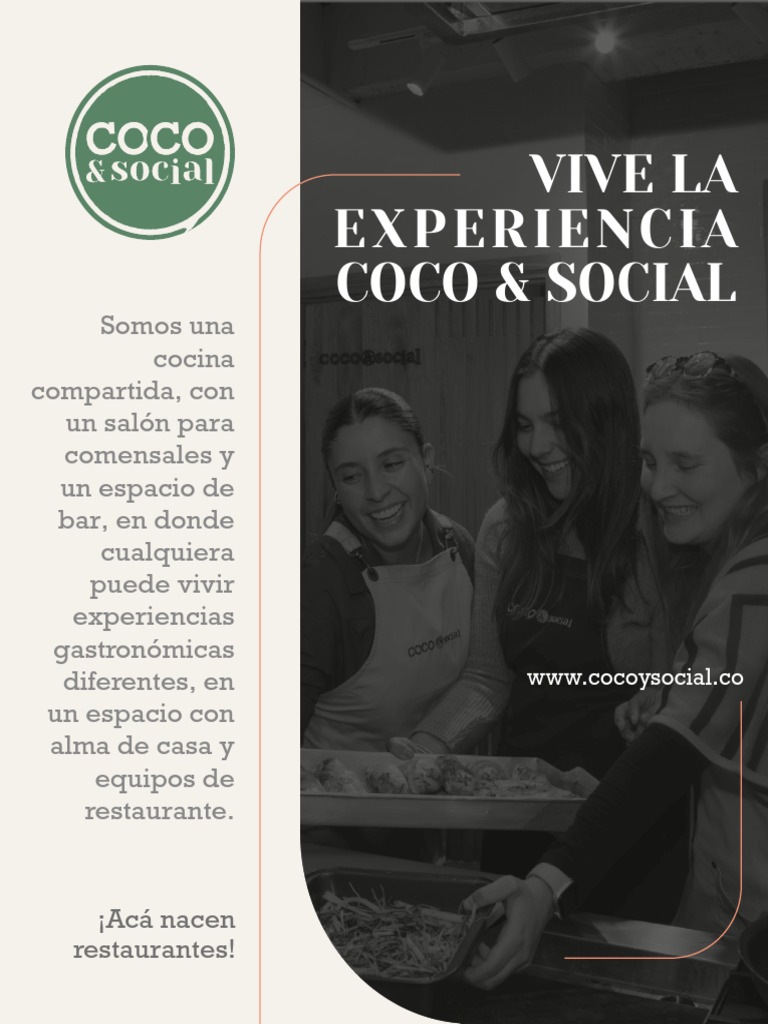 COCO&SOCIAL - Experiencias General | PDF | Restaurantes | Cocina occidental