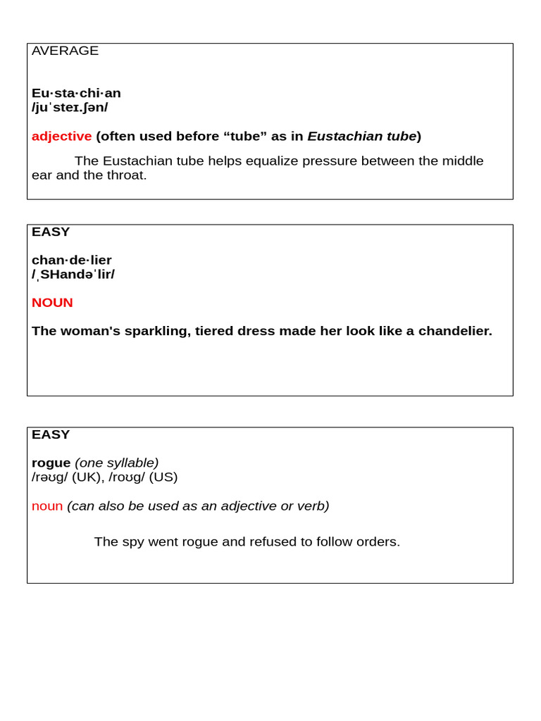 Easy Round Spelling Bee Words | PDF | Semantic Units | Linguistic ...