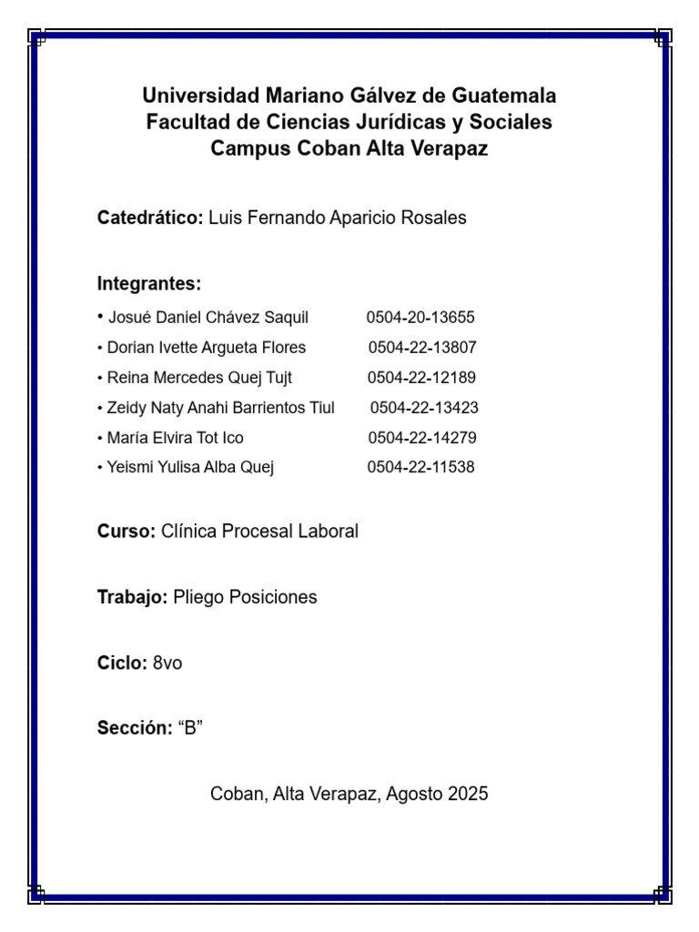 Pliego Posiciones | PDF