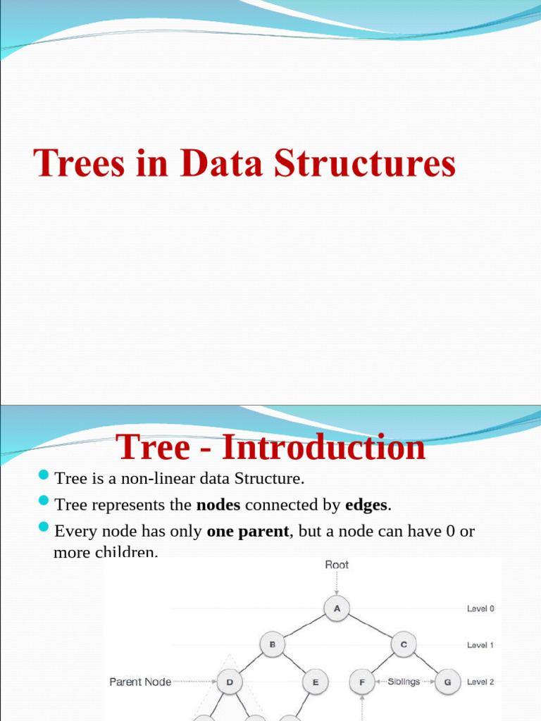 Trees in Data Structures | PDF