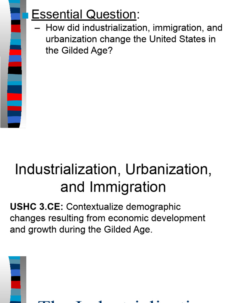 3.3 Industrialization, Urbanization, and Immigration Notes (3.CX) (Unit ...