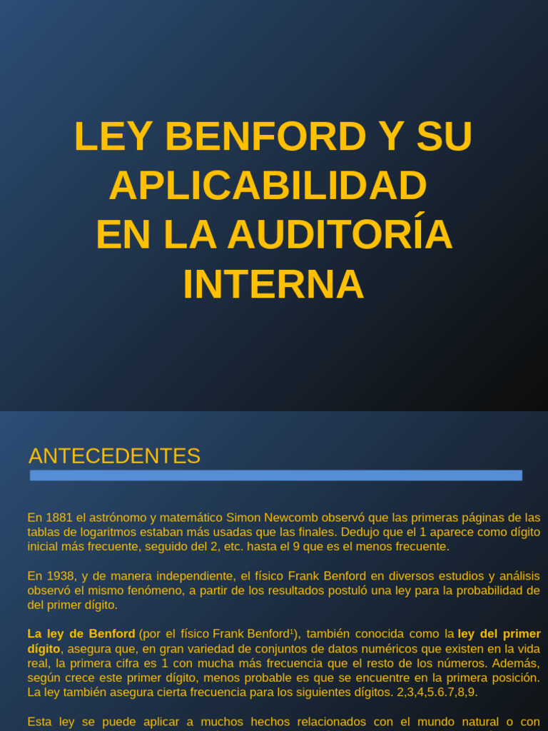 Ley Benford | PDF