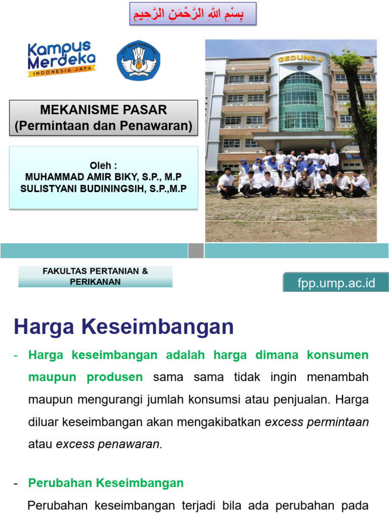 Mekanisme Pasar: Permintaan dan Penawaran | PDF