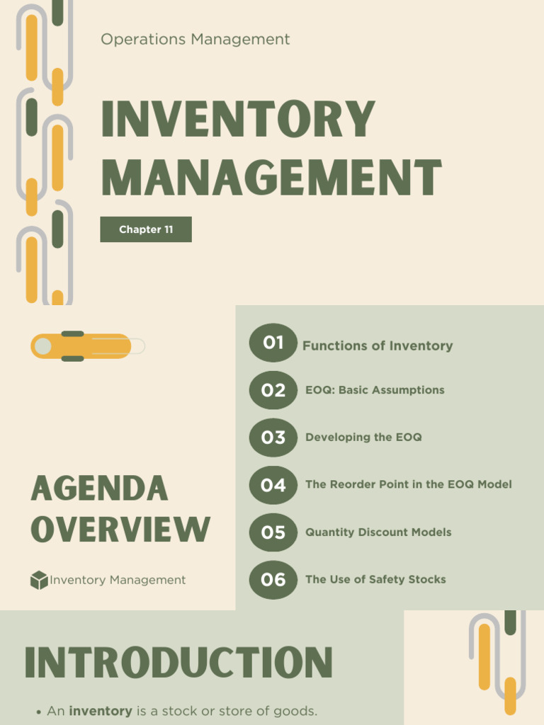 Chapter 11 Inventory Management | PDF | Inventory | Supply Chain Management