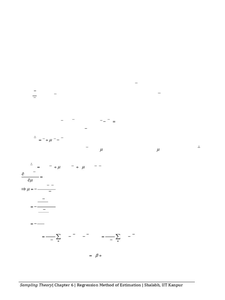 Chapter6 Sampling Regression Method Estimation | PDF | Linear Regression | Regression Analysis