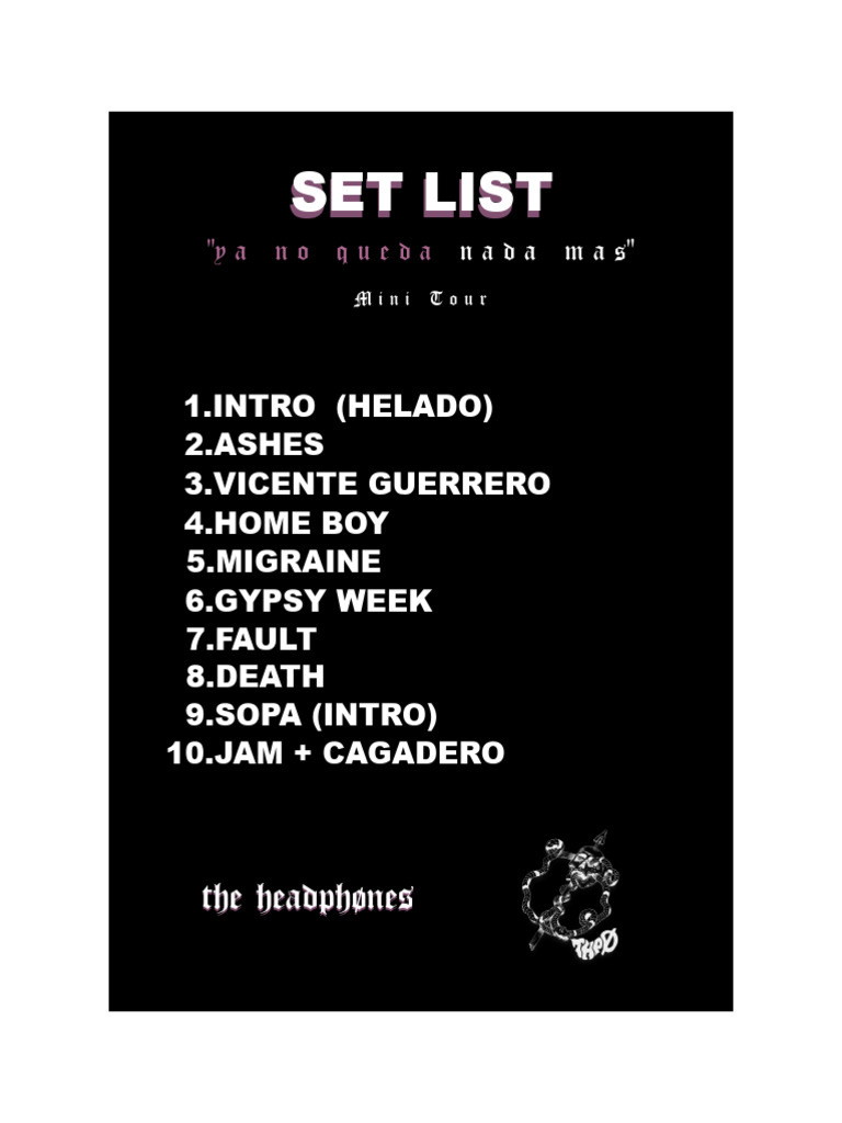 Set List | PDF