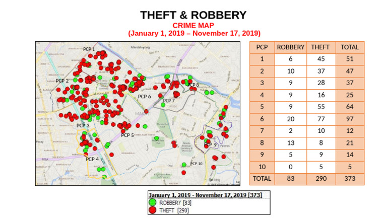 Theft and Robbery Crime Map 2019 | PDF