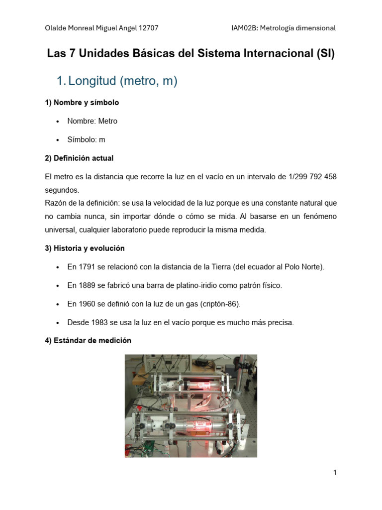 Las 7 Unidades Basicas Del SI | PDF | Kilogramo | Mole (Unidad)