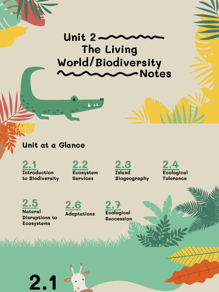 Notes - Unit 2 The Living World - Biodiversity-2 | PDF | Inbreeding ...