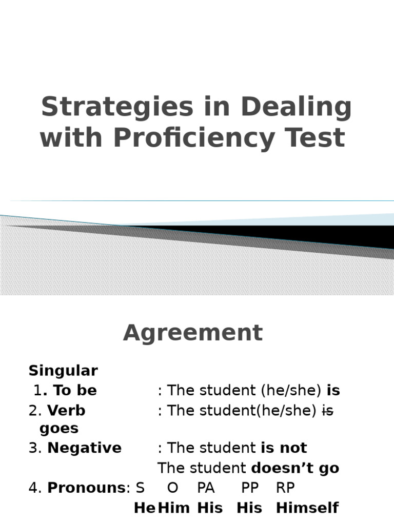 Strategies in Dealing With Proficiency Test | PDF | Linguistic Typology ...
