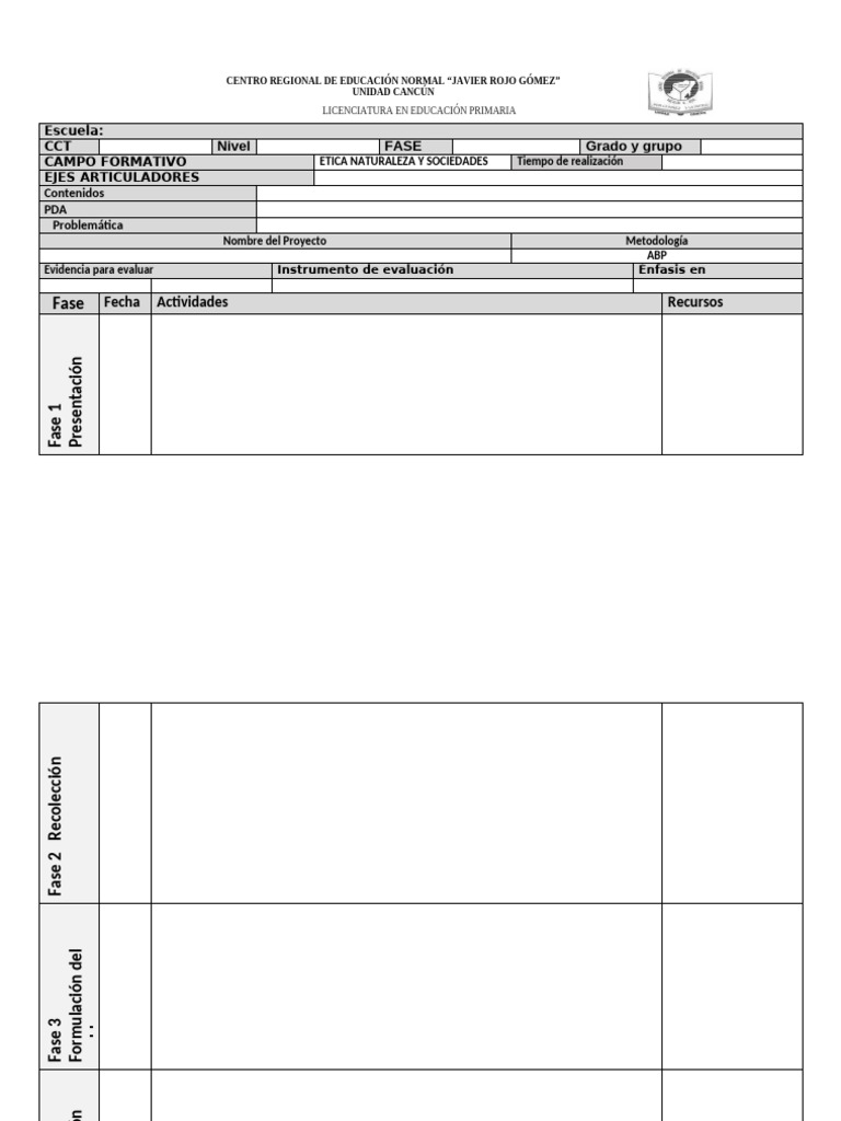 Formato Etica, Nat. y Soc Metodologìa ABP | PDF | Aprendizaje