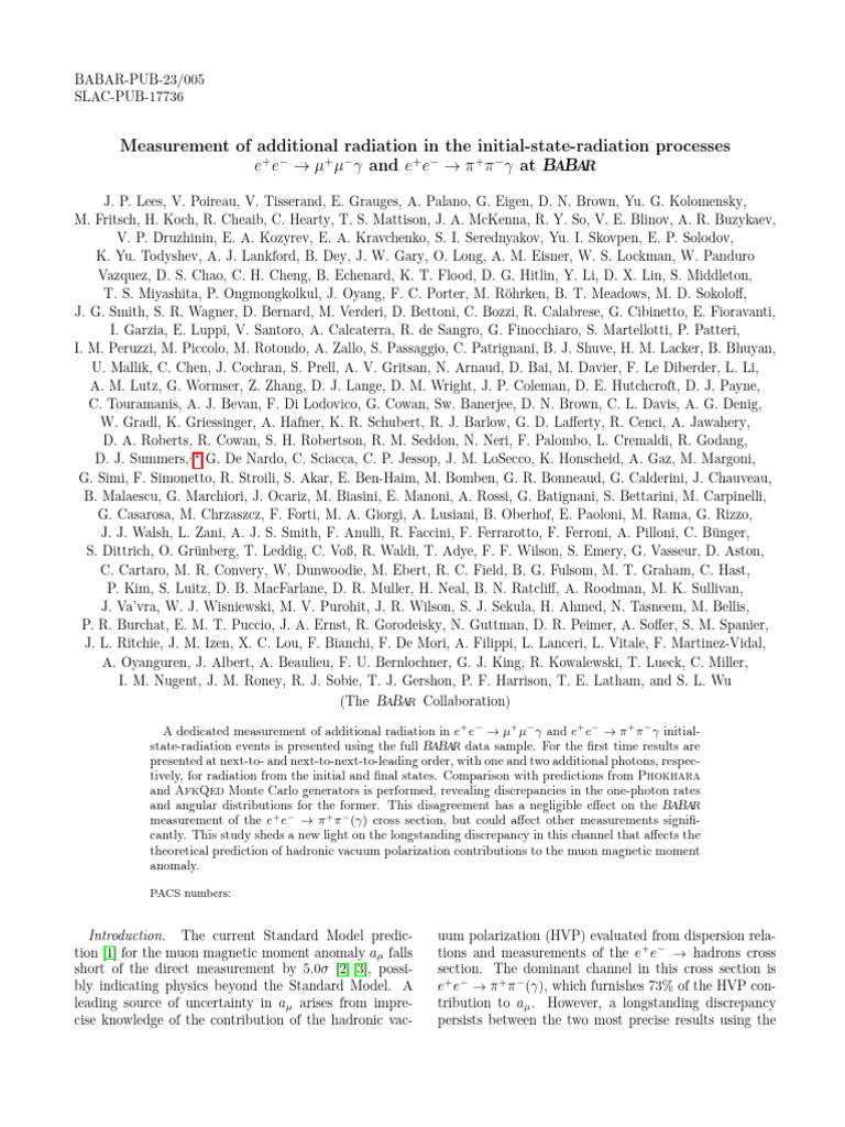 Measurement of Additional Radiation in The Initial-State-Radiation ...