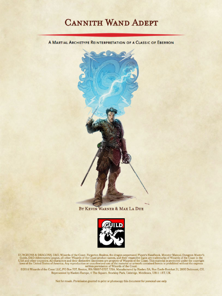 Cannith Wand Adept of Eberron (5e Conversion) | PDF