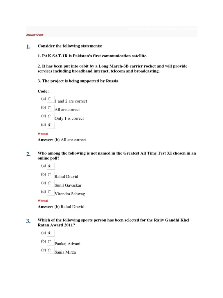 Csat Paper 1 Solved Model Paper | PDF | Pakistan | Social Group