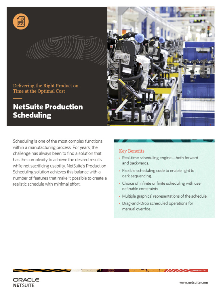 NetSuite Production Scheduling Benefits | PDF | Computing