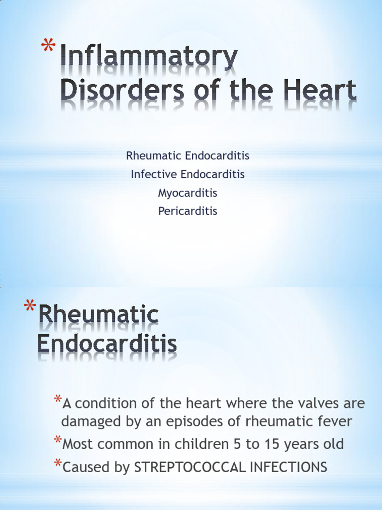 Inflammatory Disorders of The Heart | PDF | Heart | Streptococcus