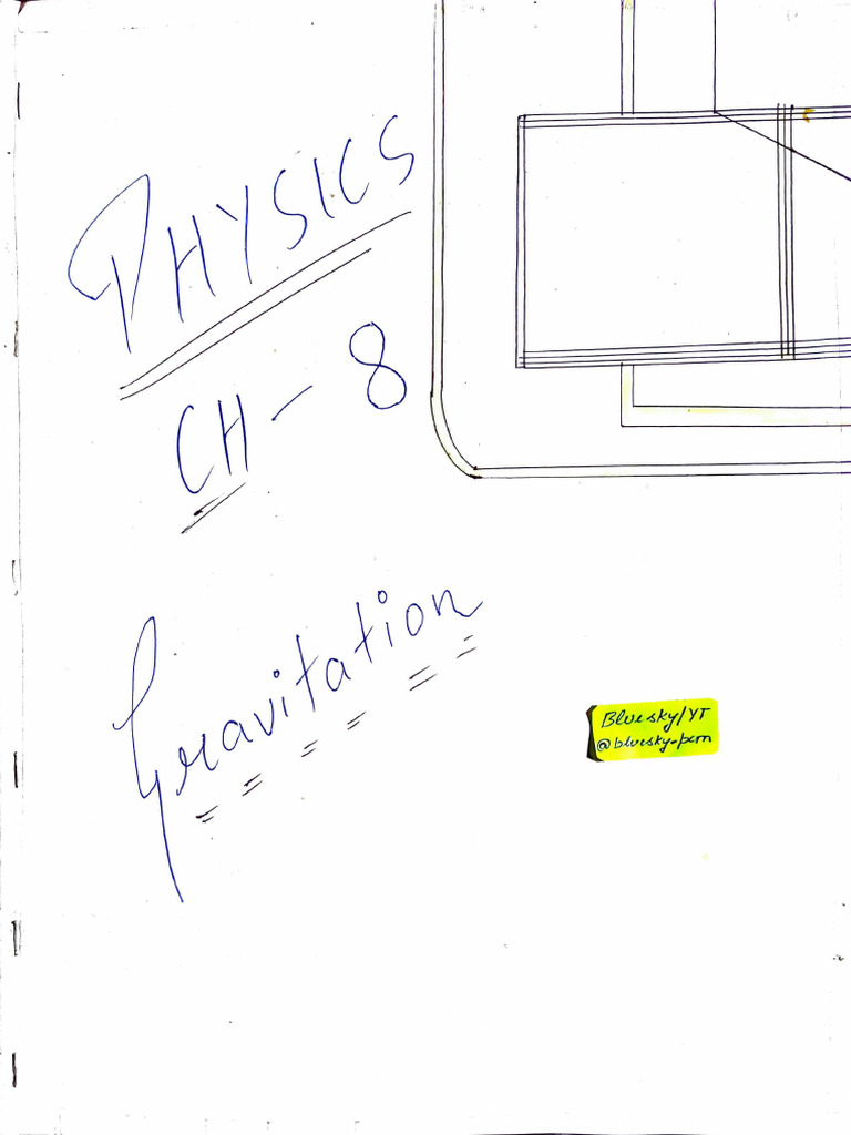 Gravitation Revision Class 11 Physics Blue Sky | PDF