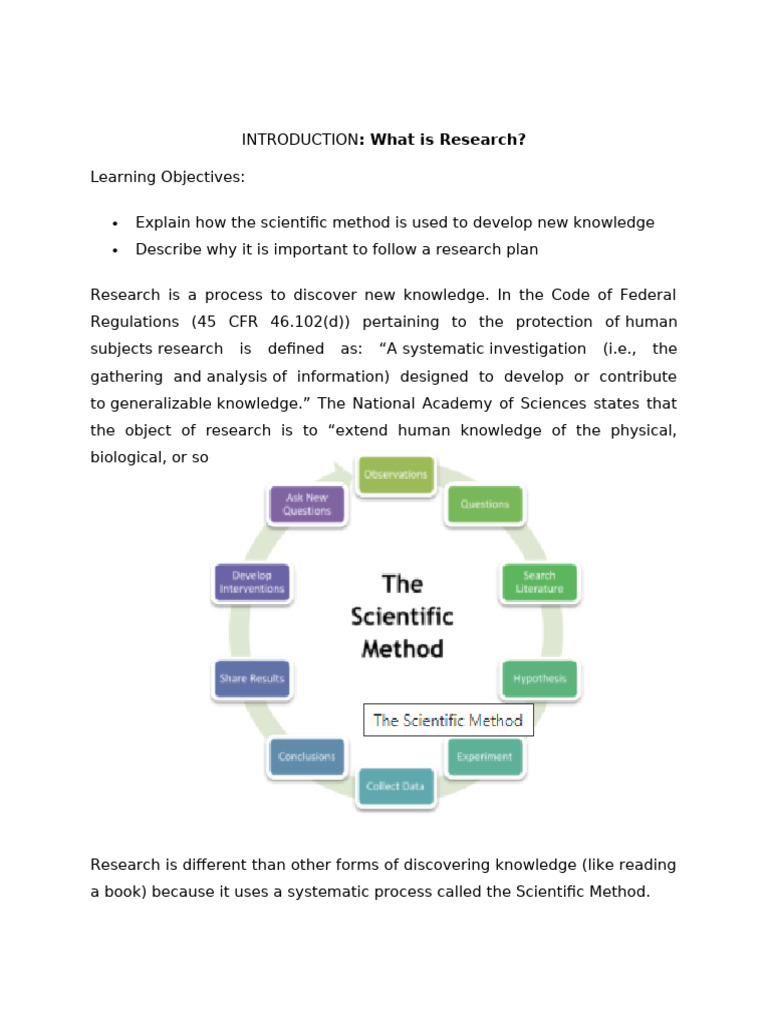 Understanding Research and the Scientific Method | PDF | Scientific ...