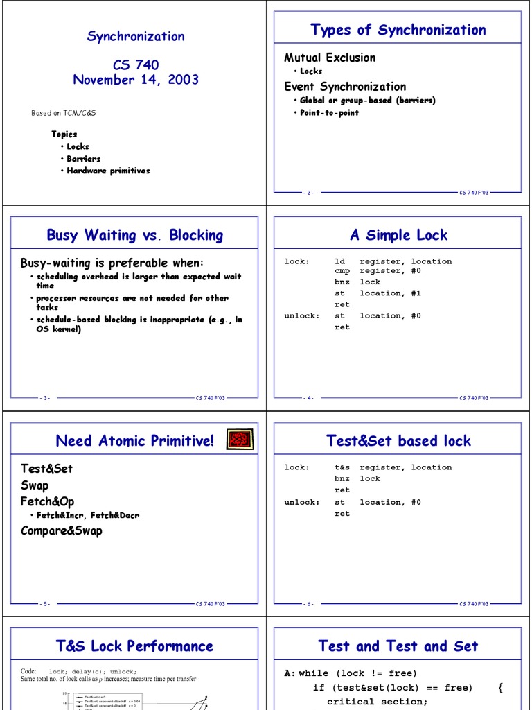 Lect14 4up | PDF | Cpu Cache | Concurrent Computing