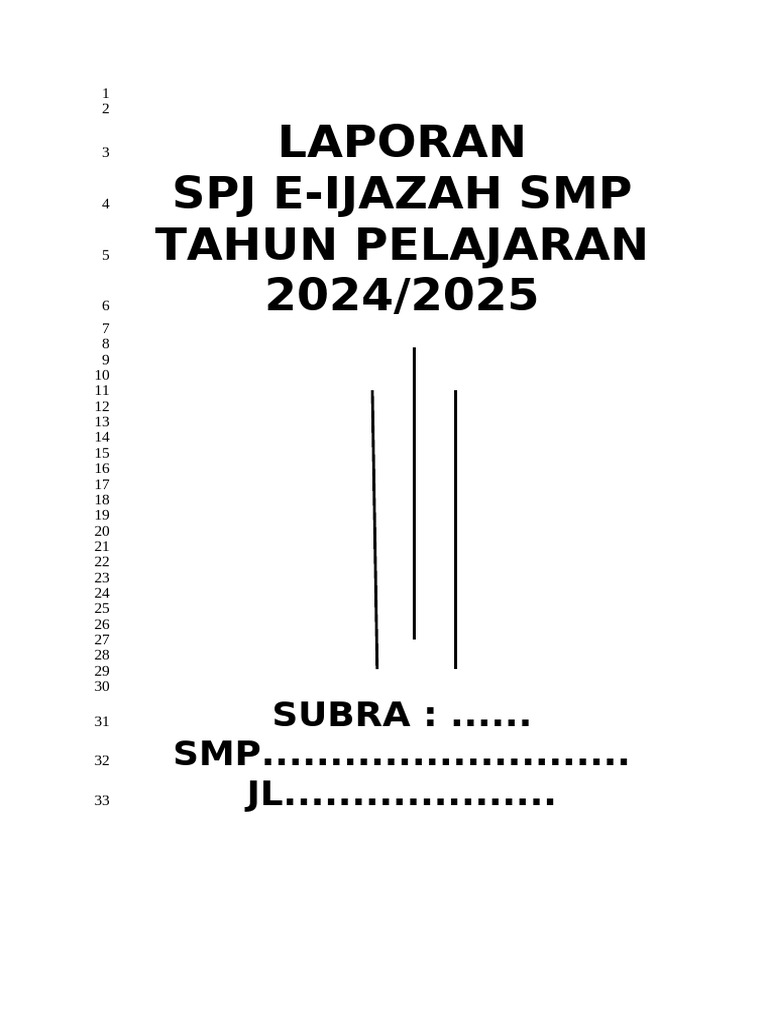 Cover SPJ Ijazah 2024-2025.contoh | PDF