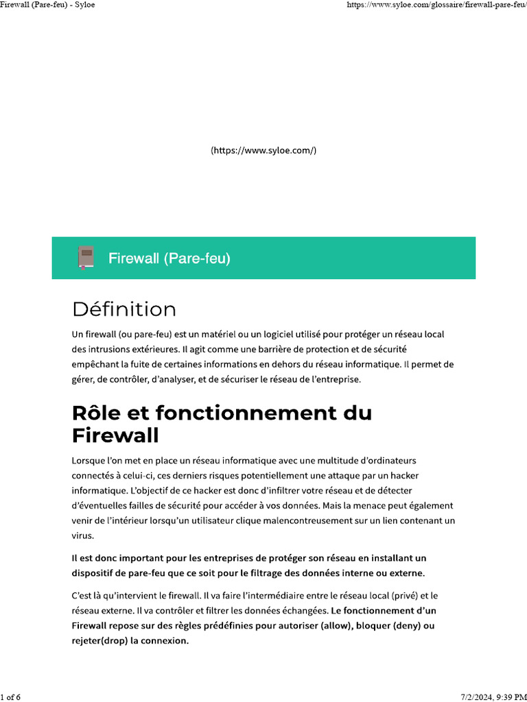 Firewall | PDF