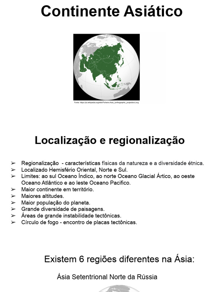 Geografia e Diversidade da Ásia | PDF | Ásia | Oriente Médio