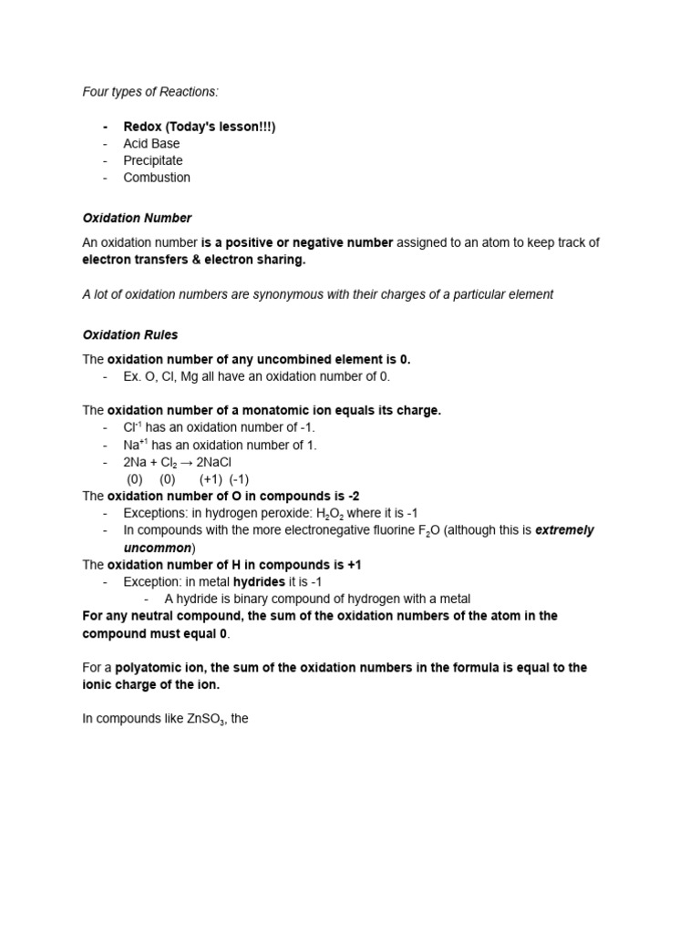Oxidation-Reduction Chemistry 2.6 | PDF