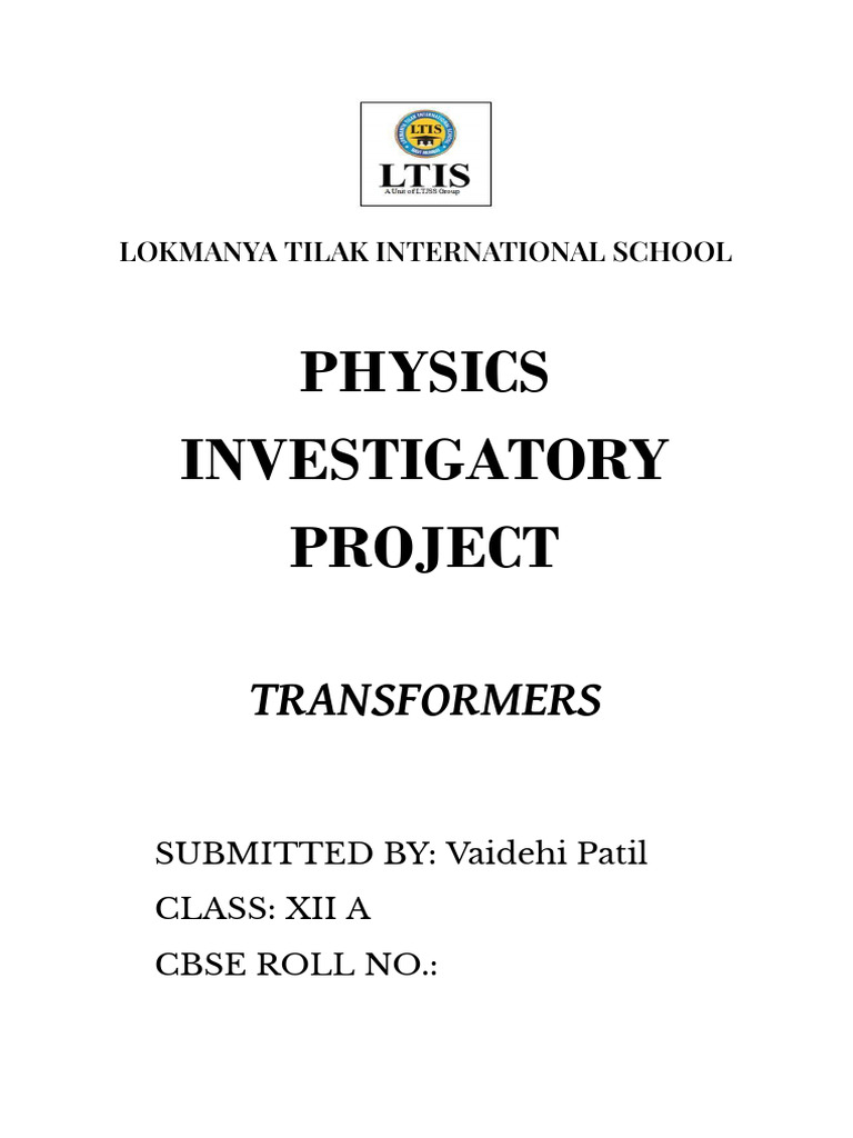 Investigating Transformers in Physics | PDF | Electromagnetic Induction ...