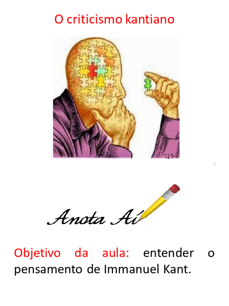 O Criticismo Kantiano | PDF | Immanuel Kant | A priori e a posteriori