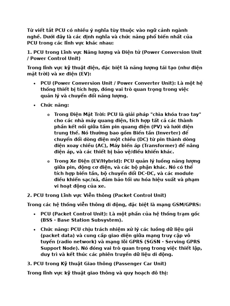 Pcu | PDF