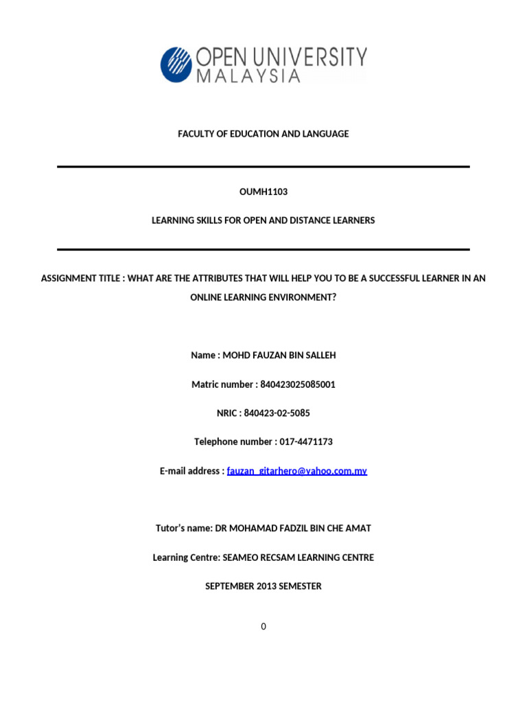 Successful Online Learning Attributes | PDF | Educational Technology ...