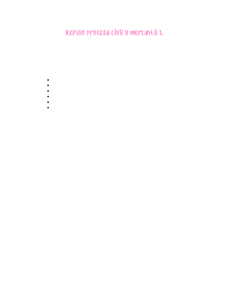 Repaso Procesal Civil y Mercantil 1 | PDF | Ley procesal | Judicaturas