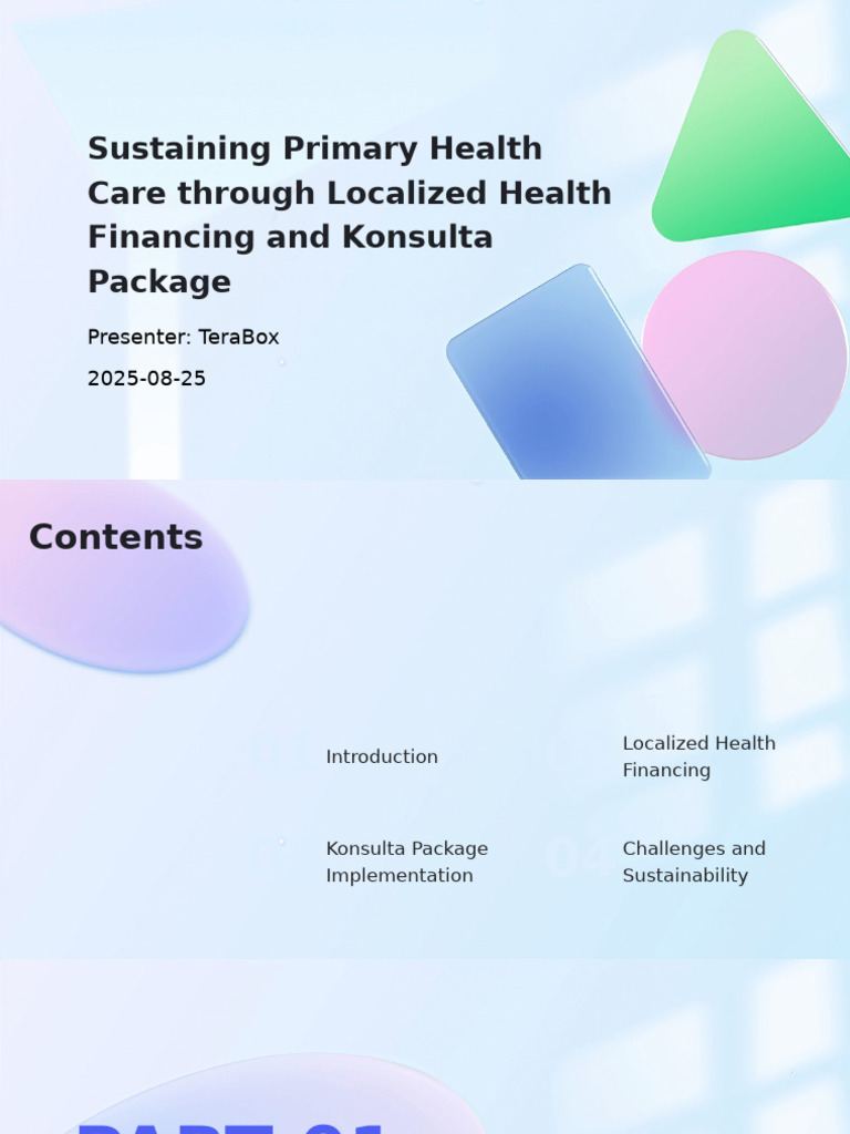 Sustaining Primary Health Care Through Localized Health Financing and ...