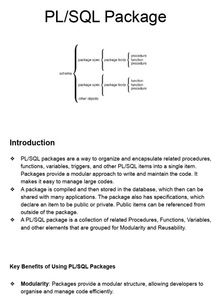 PL SQL 4 Package | PDF | Pl/Sql | Modular Programming