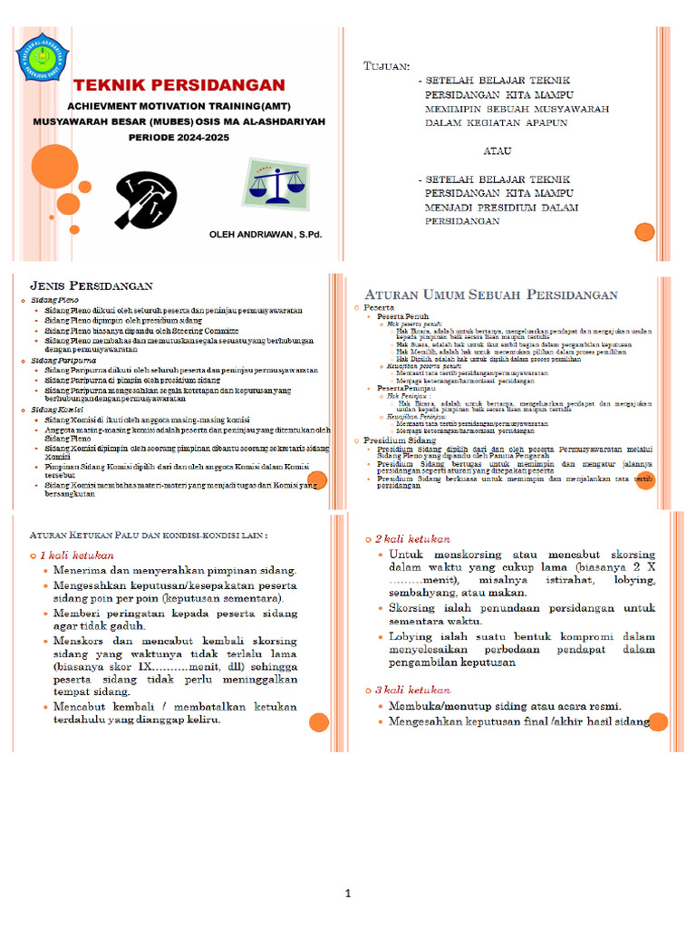 (Doc) Andriawan Teknik Persidangan (Dokument) | PDF