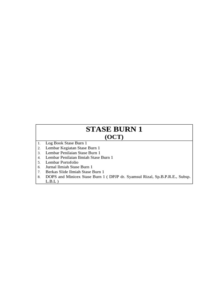 Stase Burn 1 | PDF