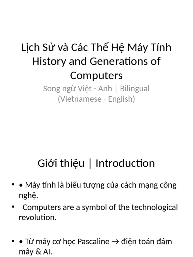 Lich Su Cac The He May Tinh SongNgu | PDF