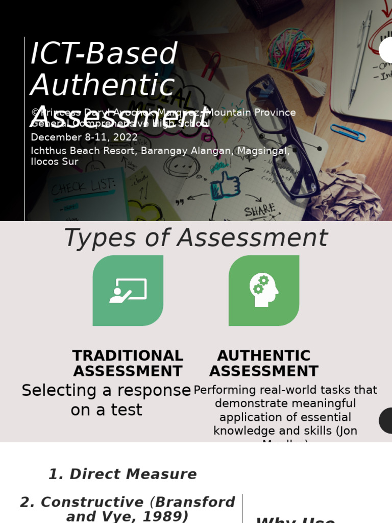 ICT-Based Authentic Assessment | PDF | Educational Technology | Learning