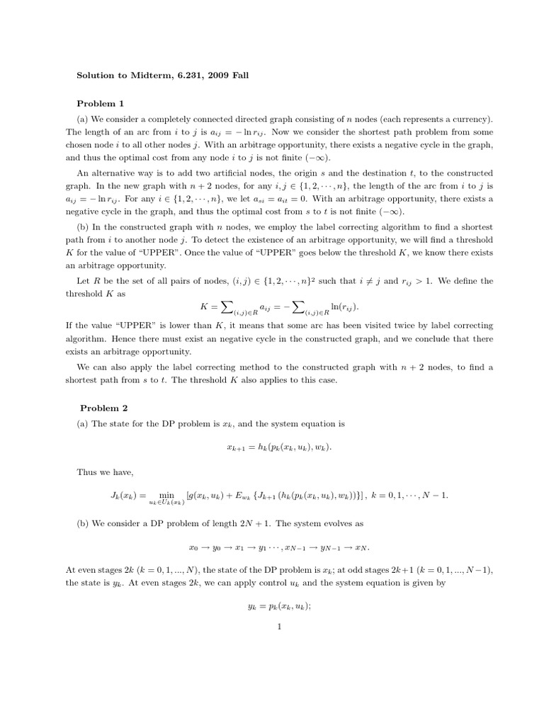 MIT6 231F15 Mid 2009 Sol | PDF | Mathematical Concepts | Mathematical ...
