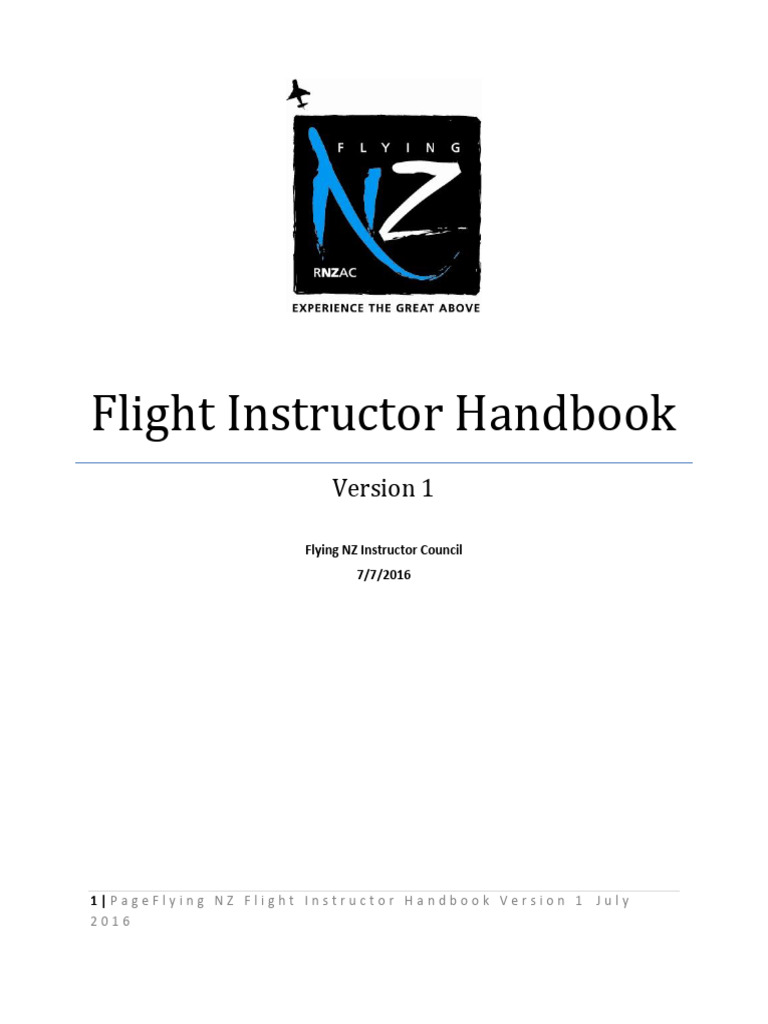Instructor Handbook V1.0 July 2016 | PDF | Flight Instructor | Computer ...