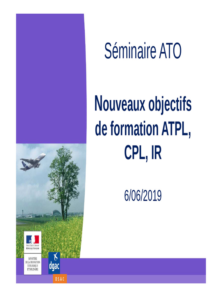 Nouveaux Objectifs Formation | PDF | Aviation | Aircraft