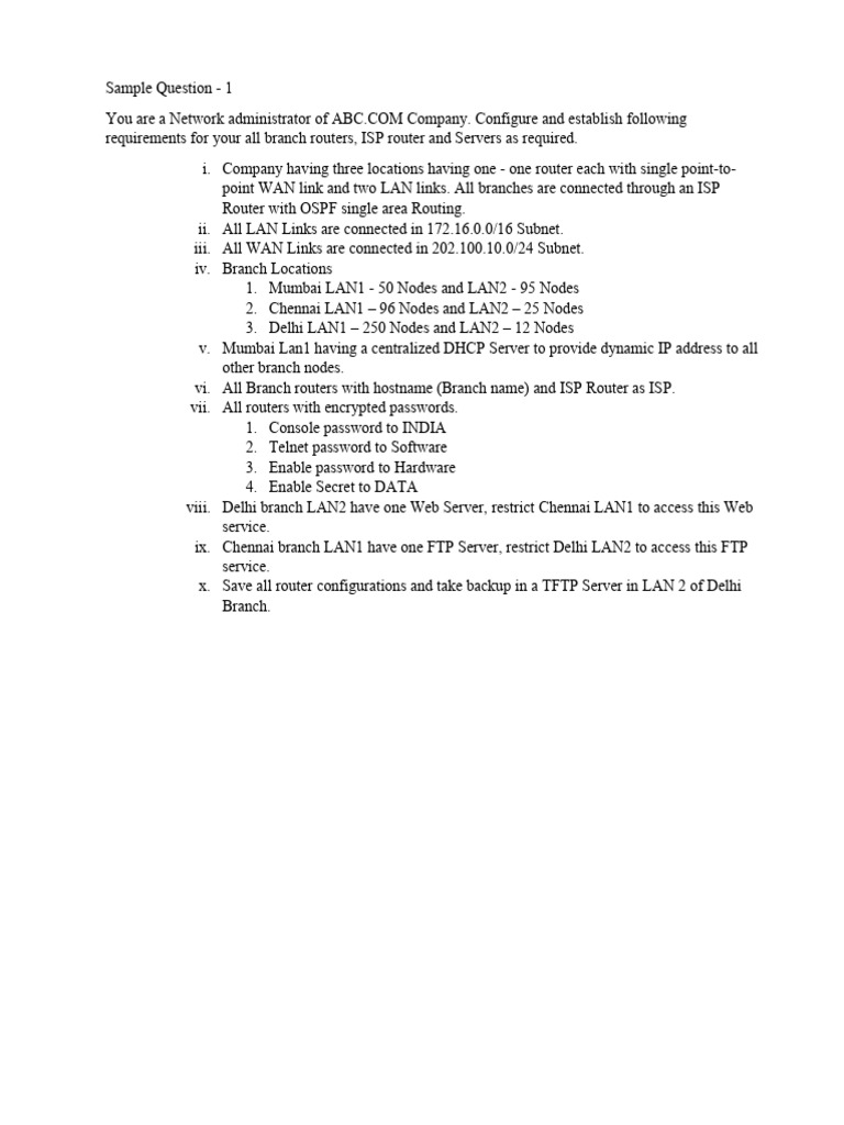 Sample Question 1 | PDF