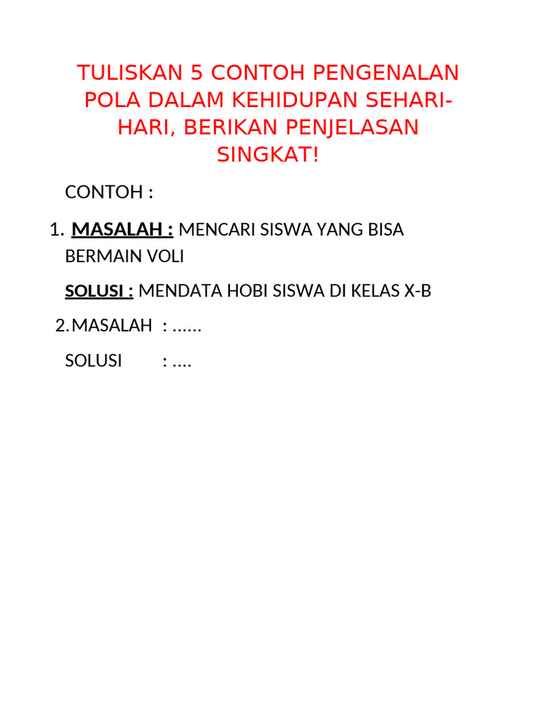 Contoh Pengenalan Pola | PDF