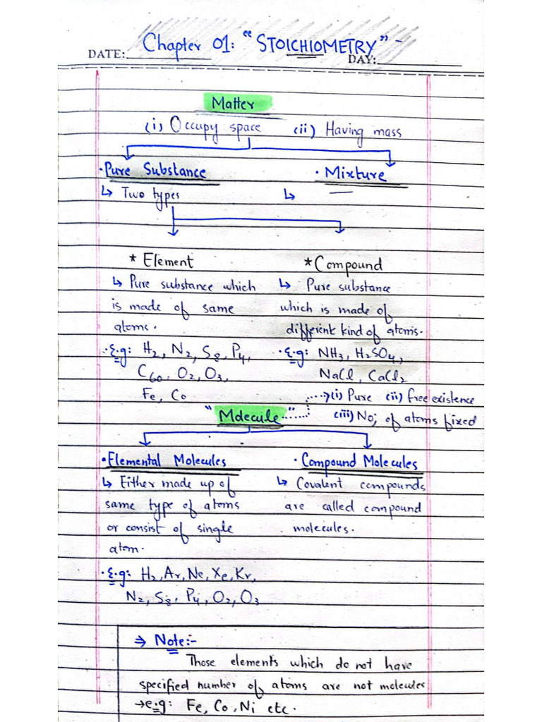 Chapter 1 Stoichiometry | PDF