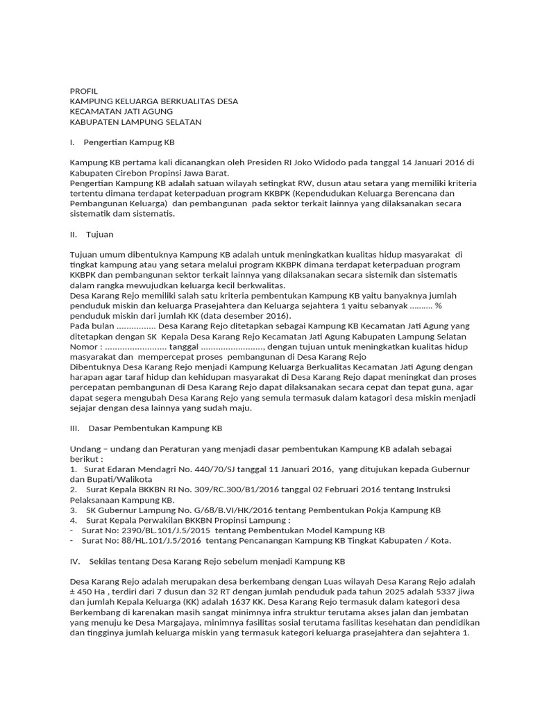Isi Profil KP KB | PDF