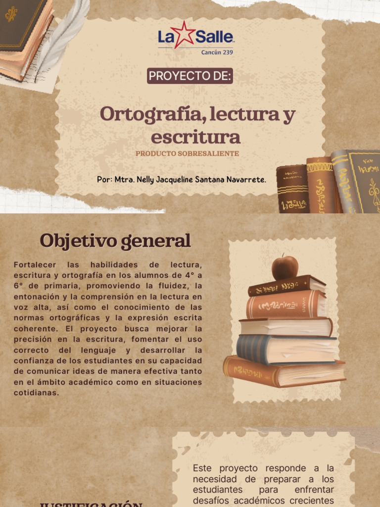PROYECTO DE ORTOGRAFIA LECTURA Y ESCRITURA - V | PDF | Puntuación ...