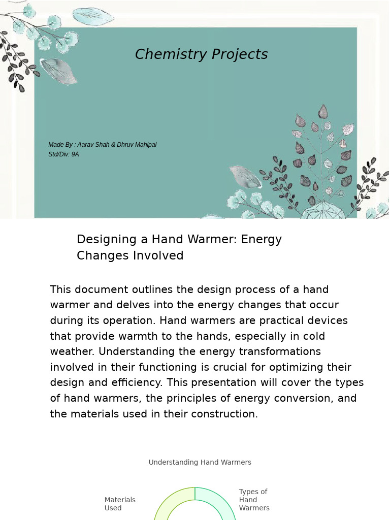 Designing A Hand Warmer - Energy Changes Involved | PDF | Chemical ...
