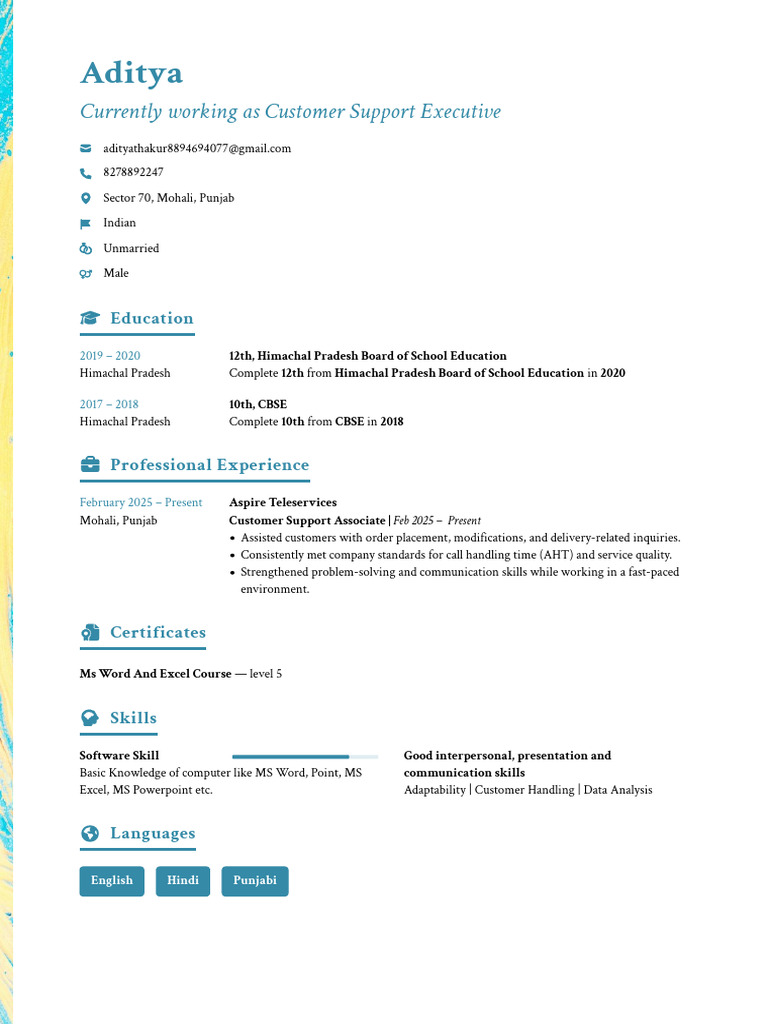 Aditya FlowCV Resume 20250921 | PDF
