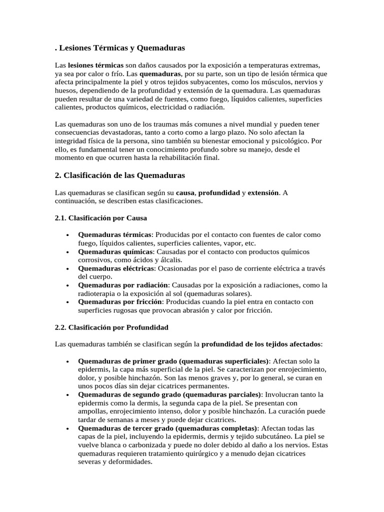 Lesiones Termicas y Quemaduras UCB | PDF | Quemar | Especialidades Medicas