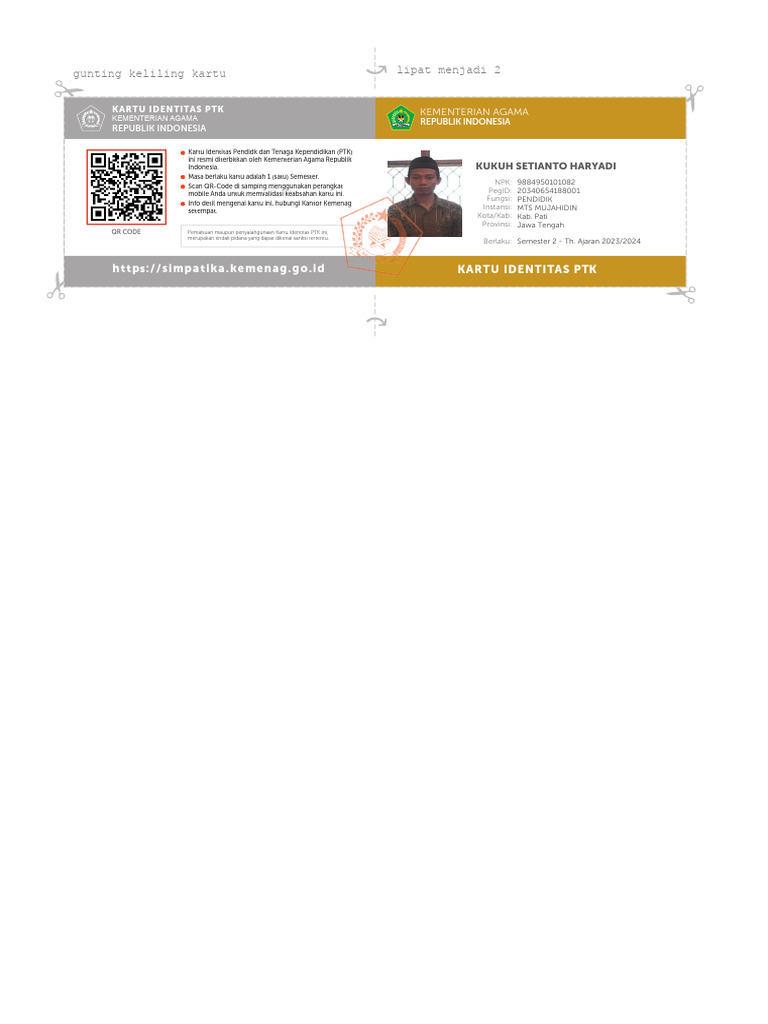 Kukuh Setianto Haryadi Kartu Digital | PDF